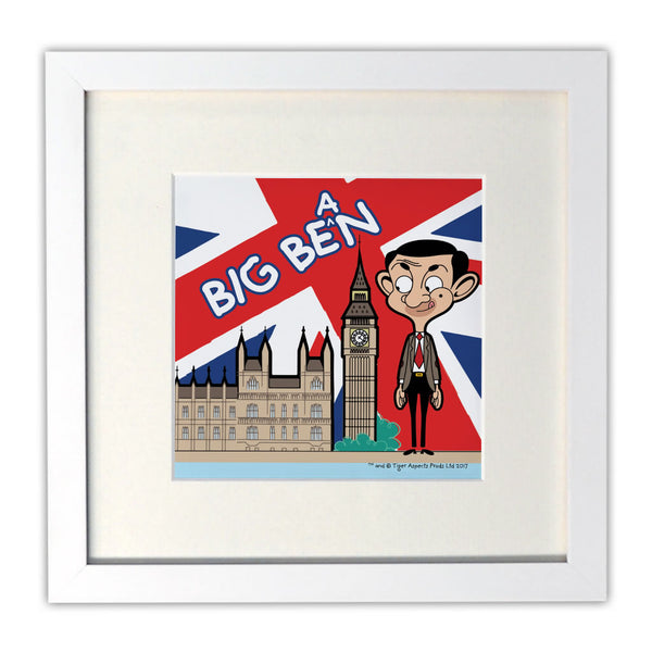 Big Bean White Framed Print – Mr Bean Shop