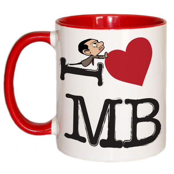 Black I Heart Mr Bean Coloured Insert Mug – Mr Bean Shop