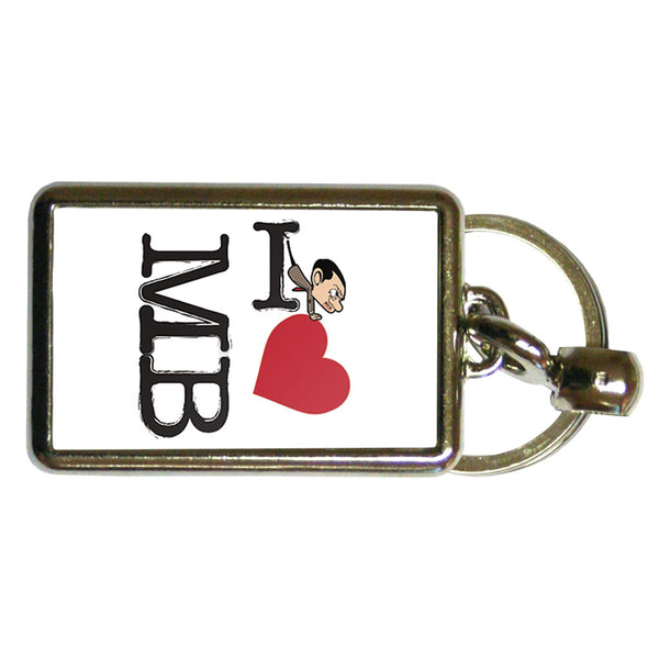 Black I Heart Mr Bean Metal Keyring – Mr Bean Shop
