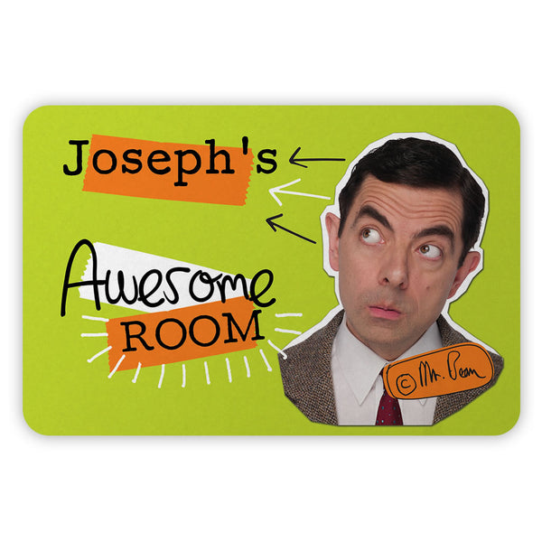 Personalised Awesome Bean Metal Sign – Mr Bean Shop