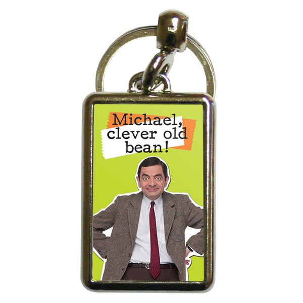 Personalised Clever Old Bean Metal Keyring – Mr Bean Shop