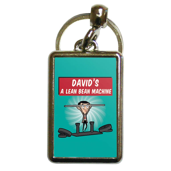 Personalised A Lean Bean Machine Metal Keyring – Mr Bean Shop