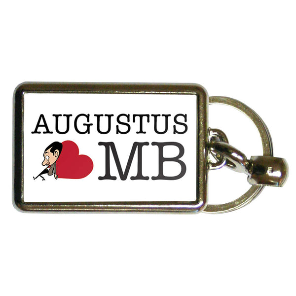 Personalised Heart Mr Bean 1 Metal Keyring – Mr Bean Shop